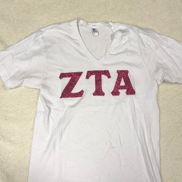 American Apparel | Tops | Zeta Tau Alpha Zta Tshirt Medium | Poshmark